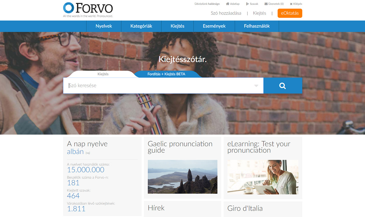 Forvo kiejtésszótár – HALASIZSOLT